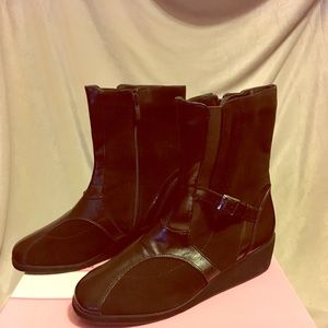 Shoes | Fitzwell Willow Leather Wedge Boot | Poshmark
